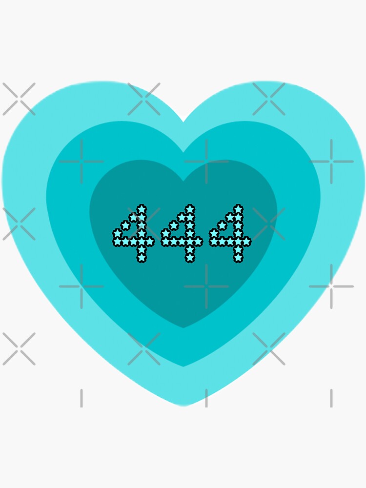 "444 ANGEL NUMBER TURQUOISE Y2K " Sticker by DiscoVibes | Redbubble