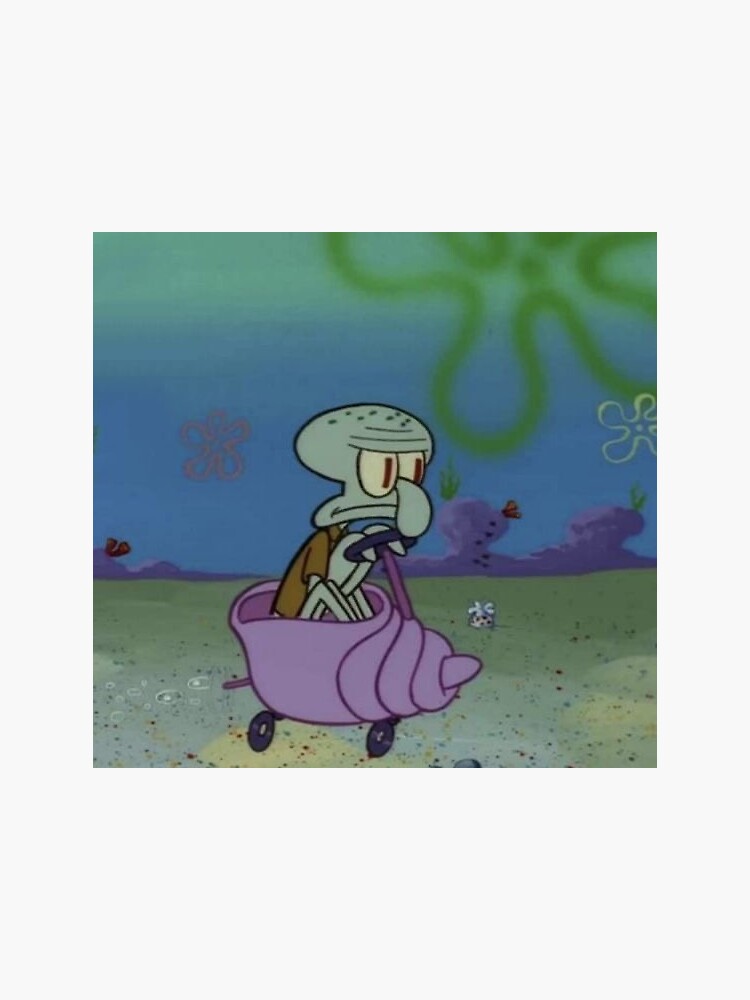 "Angry driving squidward sticker" Sticker by ExoticJam | Redbubble