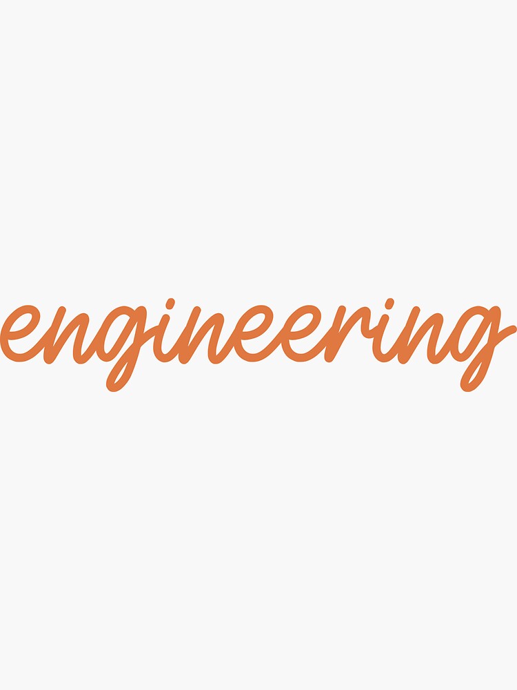 "Cursive Engineering" Sticker by Gineliz-molina | Redbubble