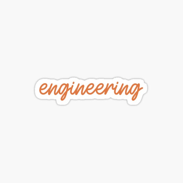 "Cursive Engineering" Sticker by Gineliz-molina | Redbubble