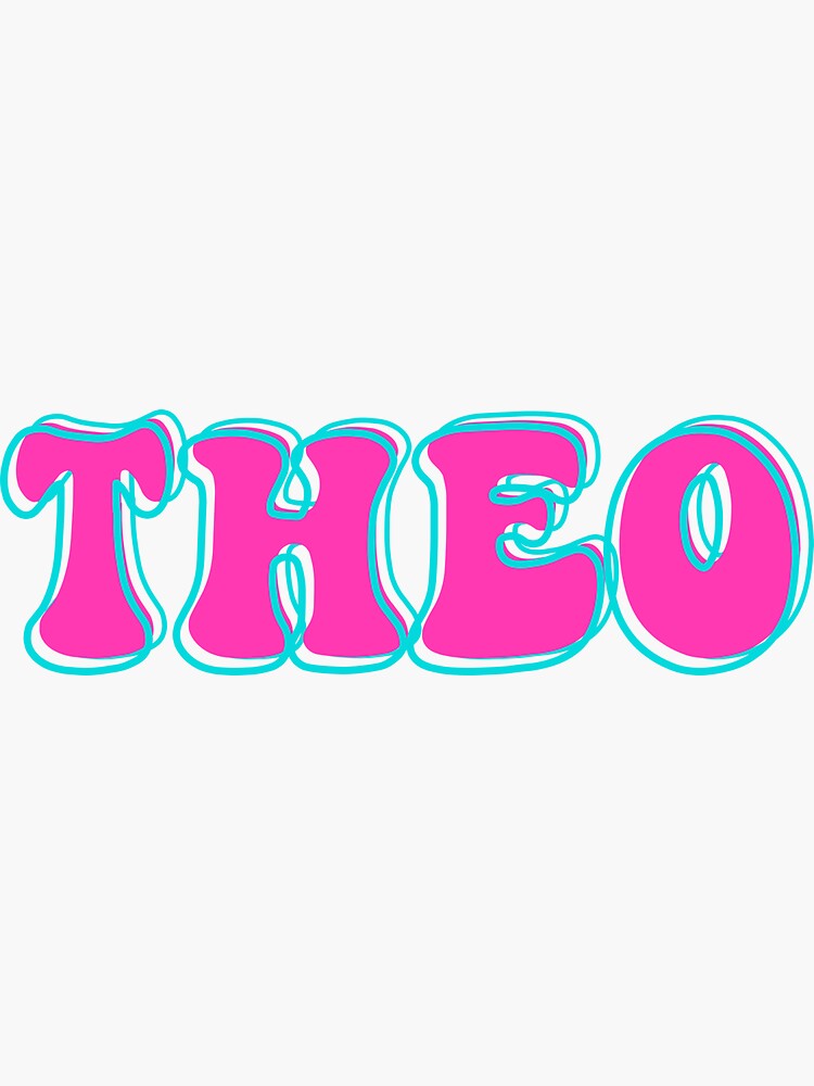 "THEO Name - THEO Name Cute Design" Sticker by Custom-Name | Redbubble