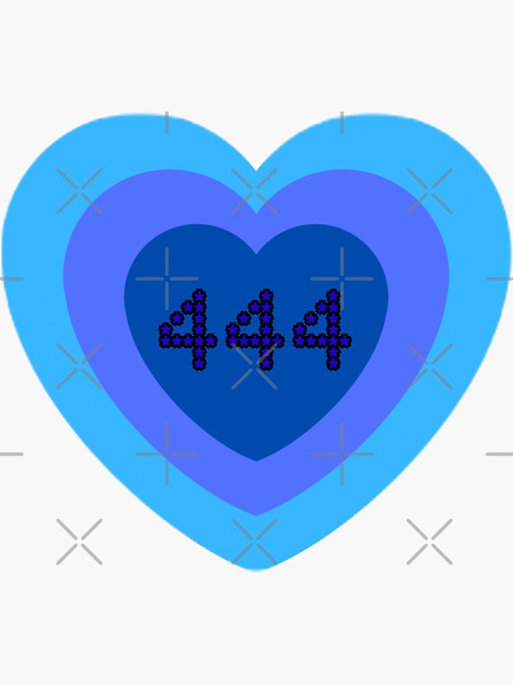 " 444 ANGEL NUMBER BLUE Y2K " Sticker for Sale by DiscoVibes | Redbubble
