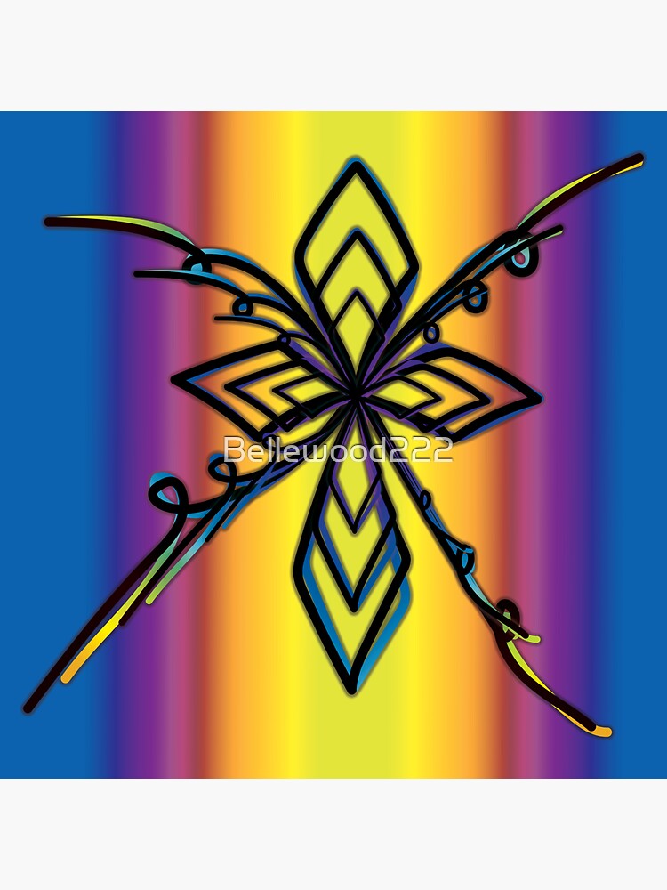 "Whimsical Cross 9" Sticker by Bellewood222 | Redbubble
