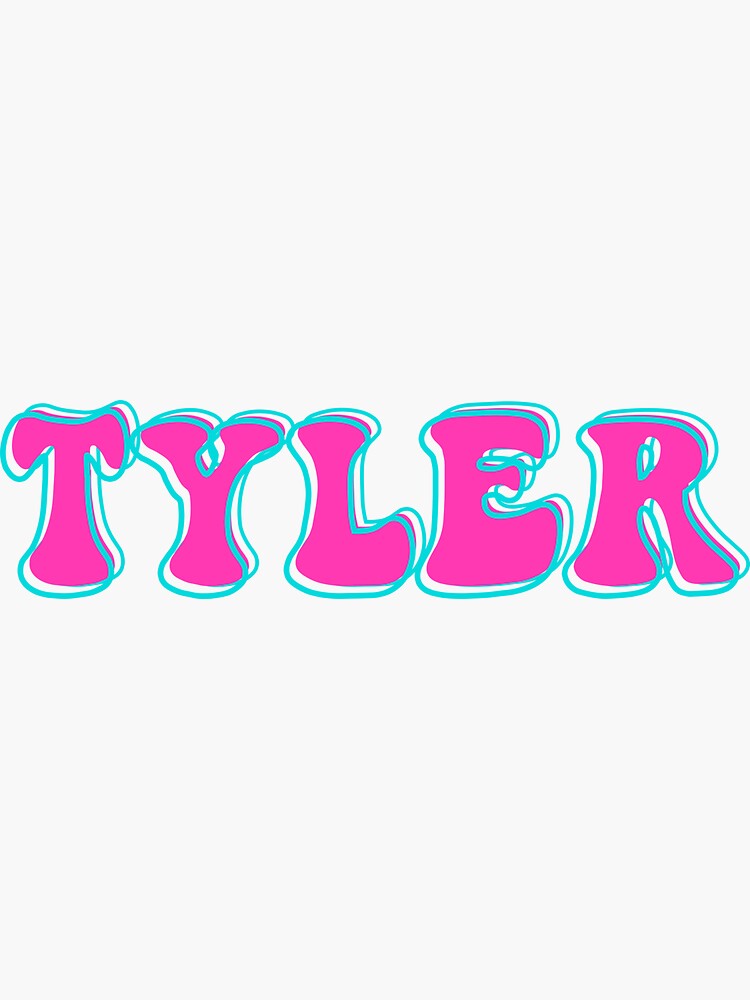 "TYLER Name - TYLER Name Cute Design" Sticker by Custom-Name | Redbubble
