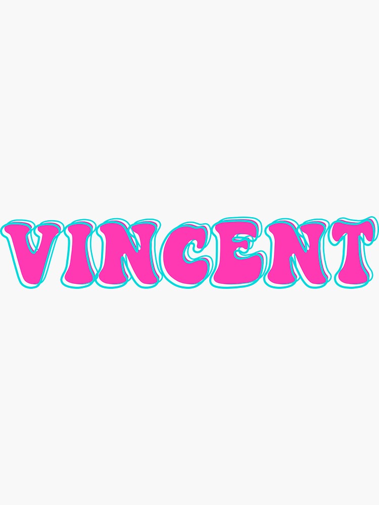 "VINCENT Name - VINCENT Name Cute Design" Sticker by Custom-Name ...