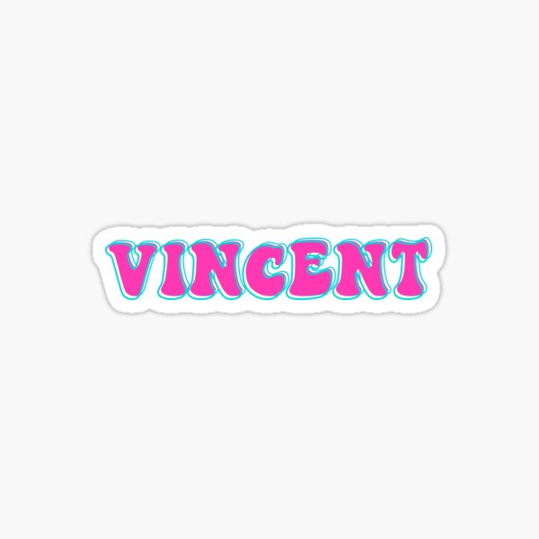 "VINCENT Name - VINCENT Name Cute Design" Sticker by Custom-Name ...