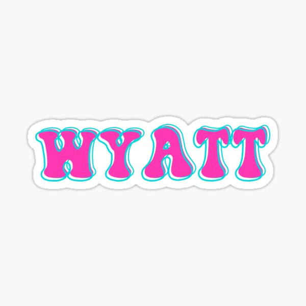 "WYATT Name - WYATT Name Cute Design" Sticker by Custom-Name | Redbubble