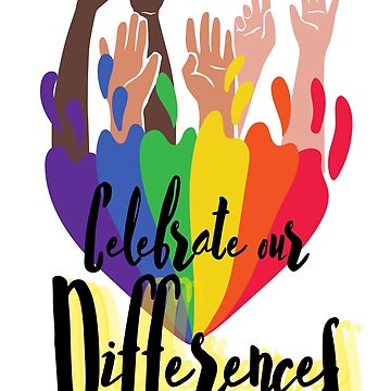 "Celebrate Differences" Poster for Sale by DrGingyWho | Redbubble