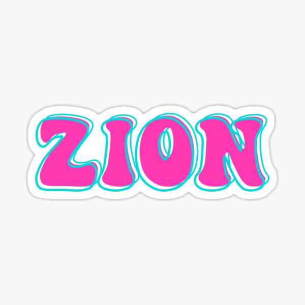 "ZION Name - ZION Name Cute Design" Sticker by Custom-Name | Redbubble