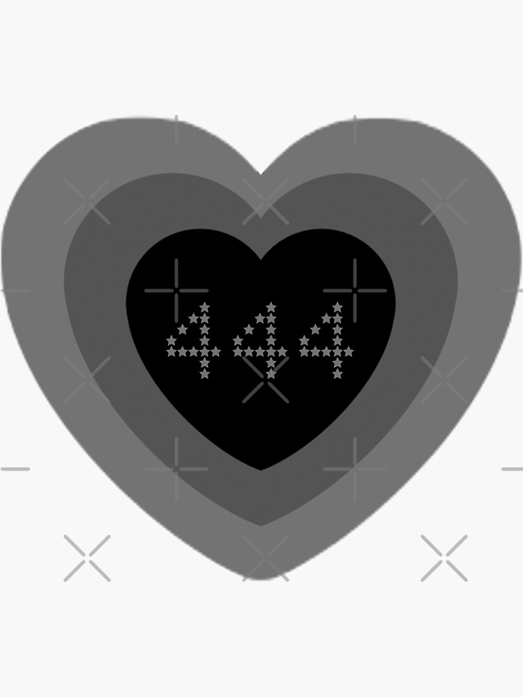 "444 ANGEL NUMBER GRAY Y2K " Sticker by DiscoVibes | Redbubble