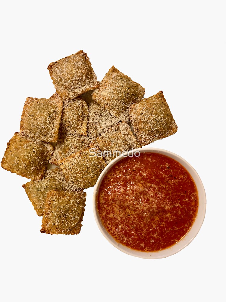 "Toasted ravioli & marinara " Sticker by Sammcdo | Redbubble