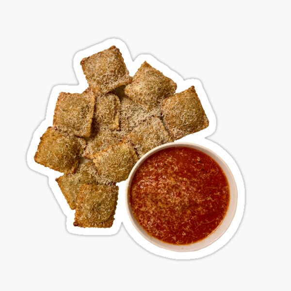 "Toasted ravioli & marinara " Sticker by Sammcdo | Redbubble