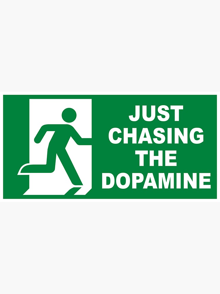 "Just Chasing The Dopamine" Sticker by bbmcpickles | Redbubble