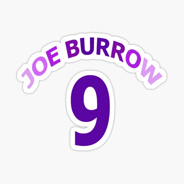 "JOE BURROW 9 " Sticker by YubeBubble | Redbubble