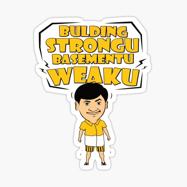 "Building Strong Basement Weak Vadivelu Tamil Comdy" Sticker for Sale ...