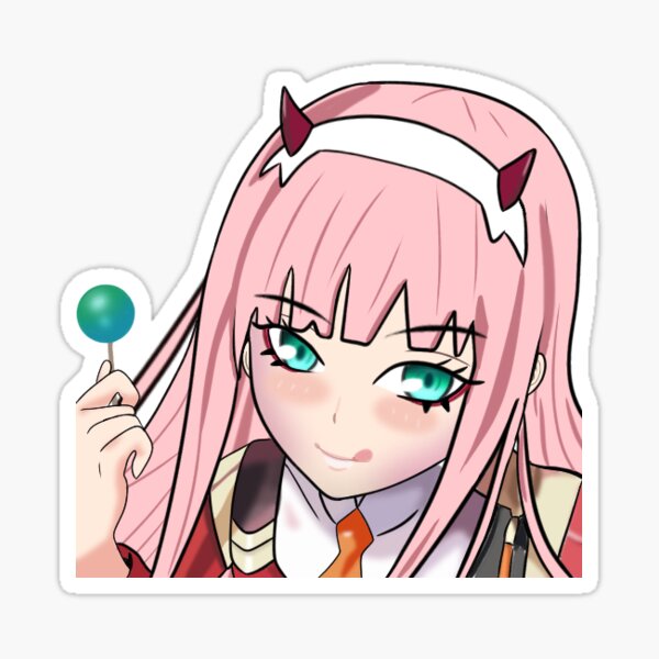 "Zero two lollipop" Sticker for Sale by SunnySunfl0wer | Redbubble