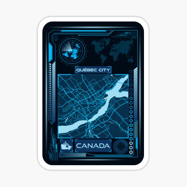 "QUEBEC CITY MAP CANADA" Sticker for Sale by hatimelhag | Redbubble
