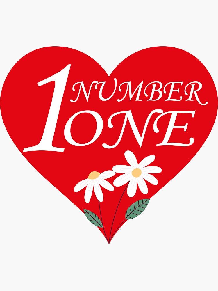 "number one love heart valentine flowers" Sticker by amirisart427 ...
