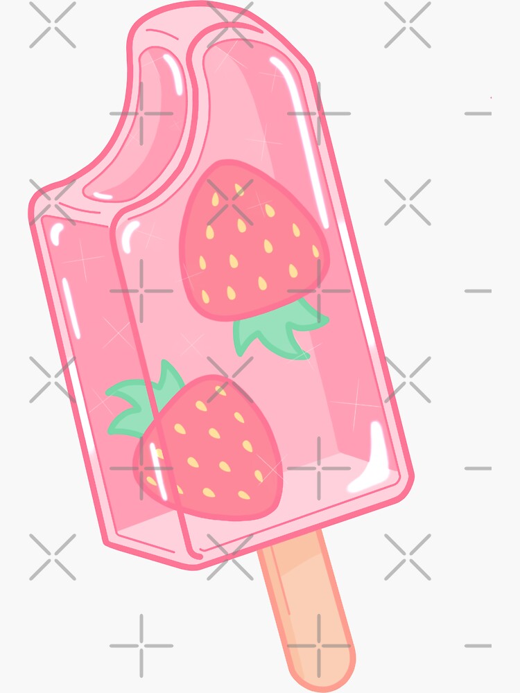 "Strawberry Fruit Pink Popsicle " Sticker for Sale by Innovativa ...