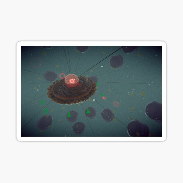 "The interior of eukaryotic cell." Sticker for Sale by StocktrekImages ...