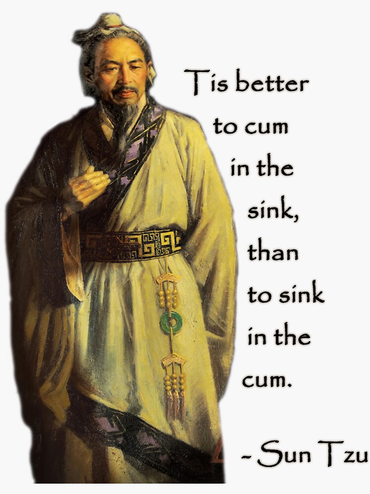 "Sun Tzu White" Sticker by NiklasGop | Redbubble