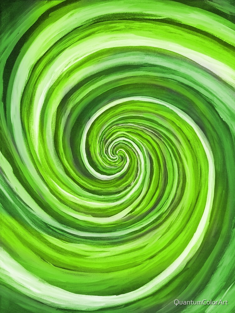 "Quantum Color Art - Entanglement 1EPST - Green - painted by hand ...