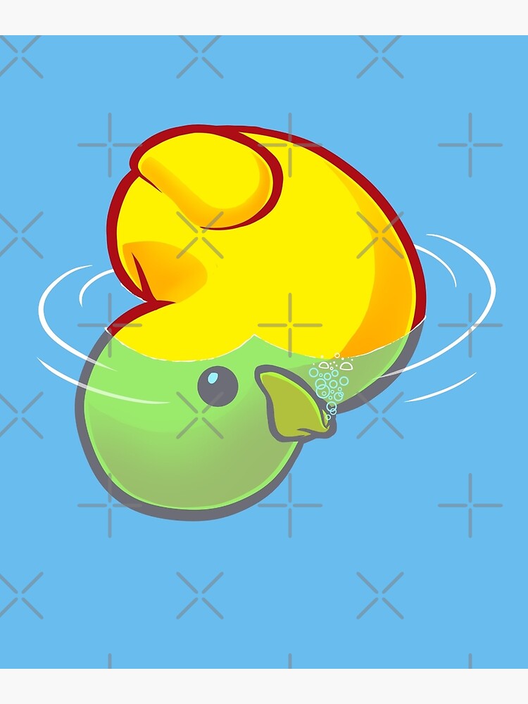 "Drowning Rubber Ducky" Art Print by kgullholmen | Redbubble