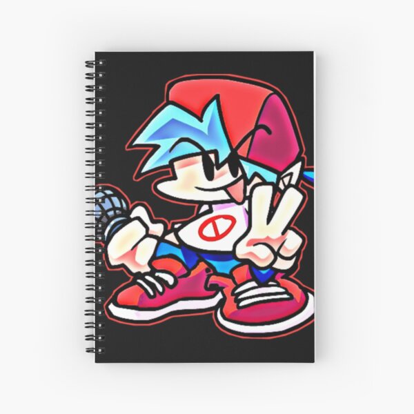 "Fnf boyfriend Friday Night Funkin " Spiral Notebook for Sale by ...