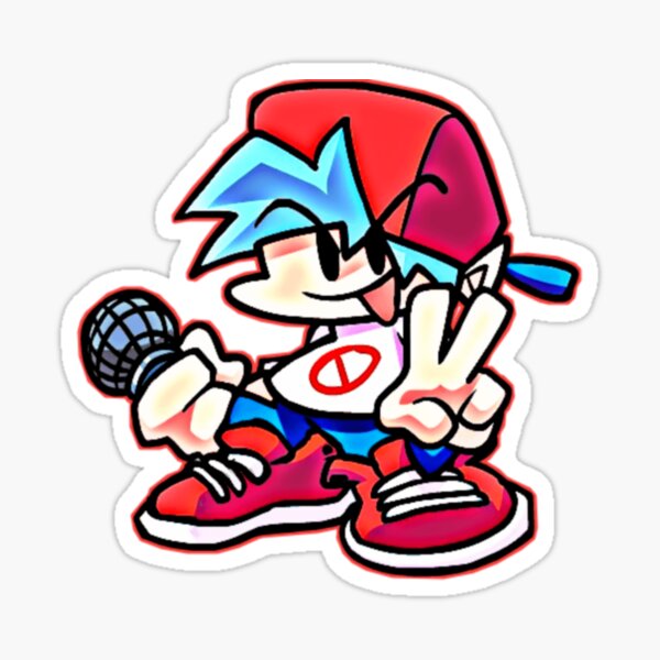 "Fnf boyfriend Friday Night Funkin " Sticker for Sale by pelifpjanskyc ...