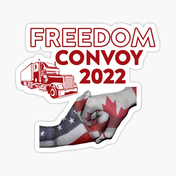 "Freedom Convoy canada,Freedom Convoy america" Sticker by Aliaz | Redbubble