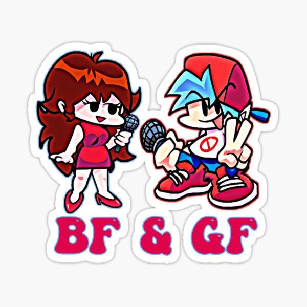 "Fnf boyfriend x girlfriend Friday Night Funkin " Sticker by ...
