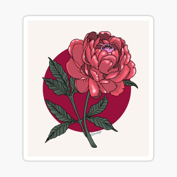 "Drooling Flower" Sticker by akanger | Redbubble