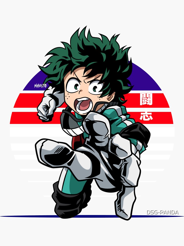 "SUNSET DEKU " Sticker for Sale by DSG-PANDA | Redbubble