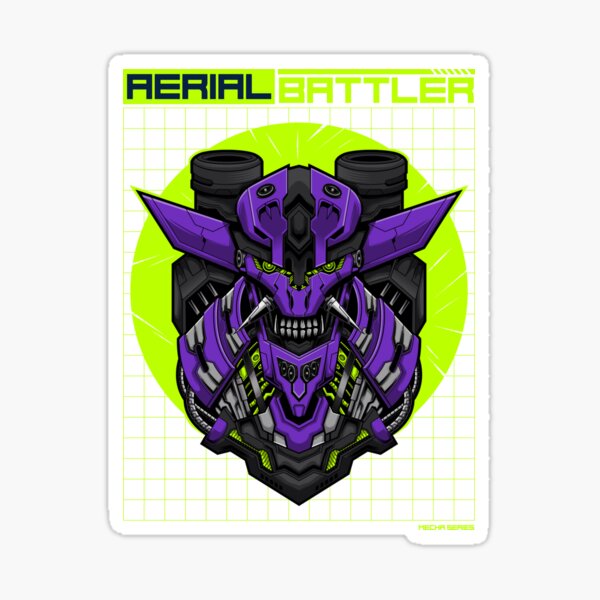 "Detailed Mecha Illustration 1" Sticker by fouriequentin | Redbubble