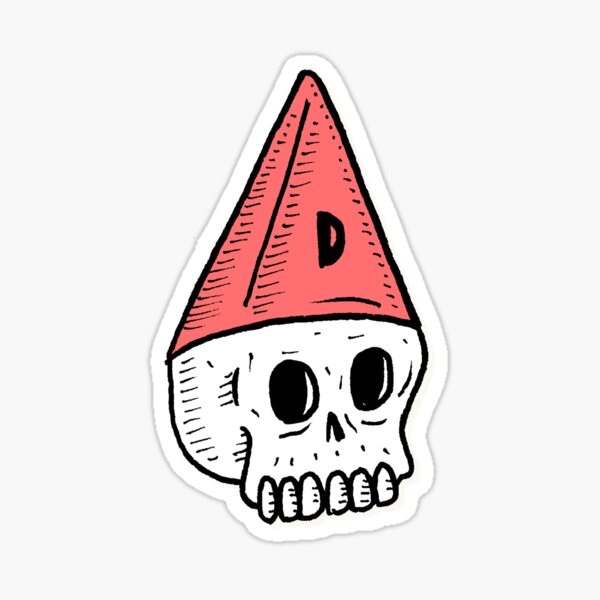 "Dunce" Sticker by wolfmaskart | Redbubble