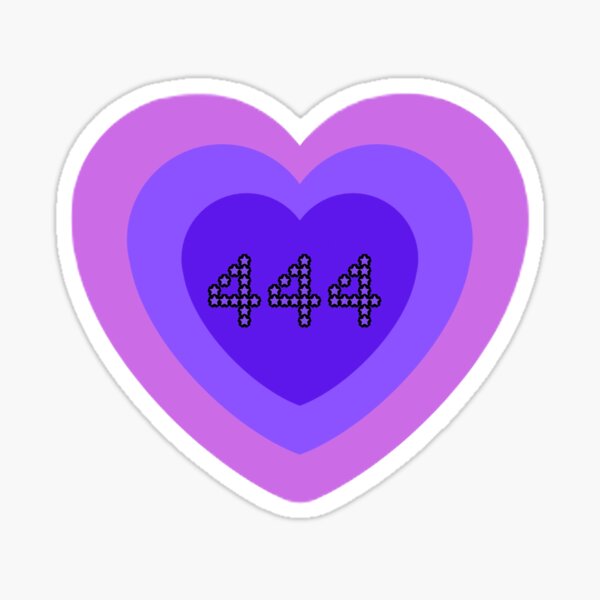 "444 ANGEL NUMBER PURPLE Y2K " Sticker for Sale by DiscoVibes | Redbubble