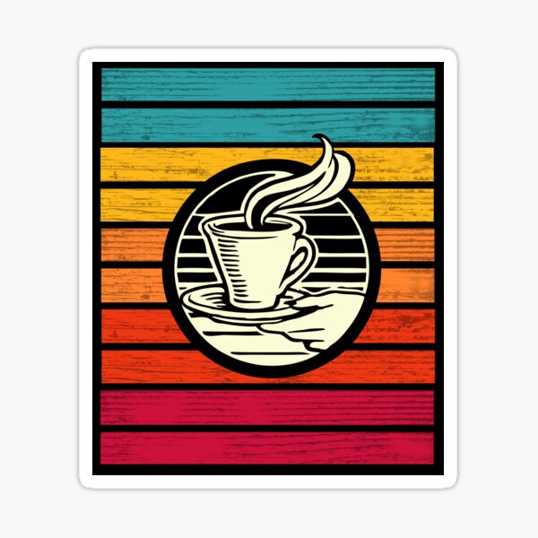 "Vintage Retro Coffee Lovers - Java - Love Coffee" Sticker by ...