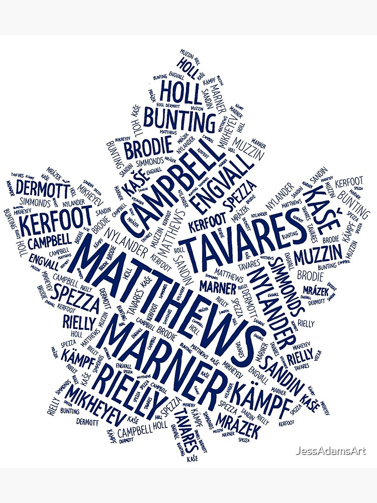 "2021-2022 Maple Leafs" Art Print for Sale by JessAdamsArt | Redbubble