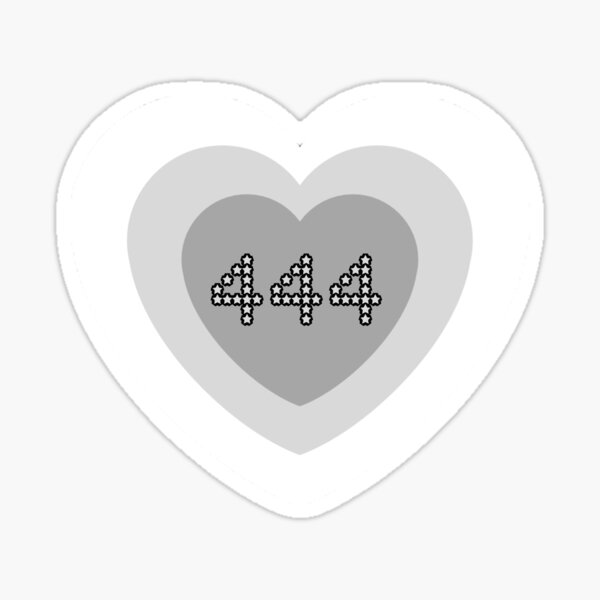 "444 ANGEL NUMBER WHITE Y2K " Sticker by DiscoVibes | Redbubble