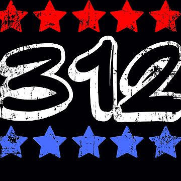 "Chicago 312 Area Code Flag Colors" Sticker for Sale by Darwin23 ...