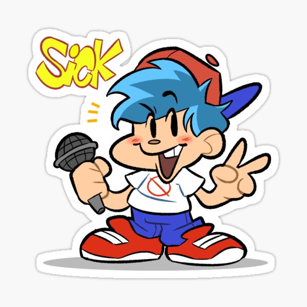 "Friday Night Funkin - SICK " Sticker by casarzmahusain | Redbubble