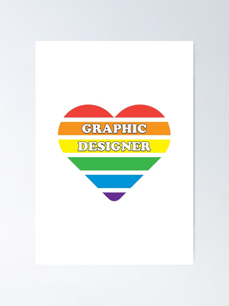 "Graphic Designer Gay Pride" Poster for Sale by Magartes | Redbubble