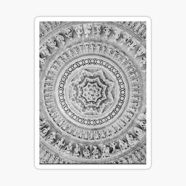 "Schwarz-Weiß-BAPS Shri Swaminarayan Mandir" Sticker von Crom3r | Redbubble