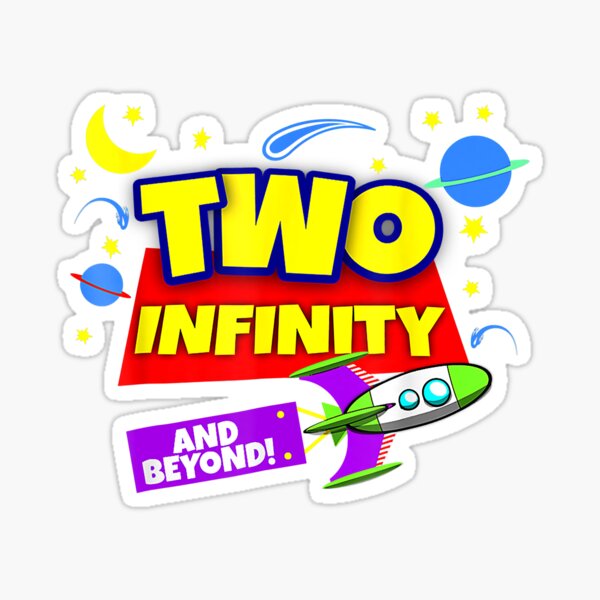 Pegatina «2 años de edad, dos infinitos y más allá, 2.º cumpleaños ...
