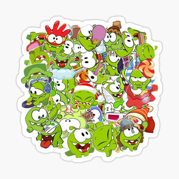 "Cut the ropes game characters" Sticker by Monaymonay | Redbubble