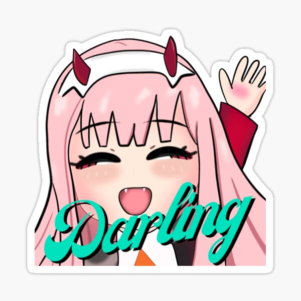 "Zero two darling" Sticker for Sale by SunnySunfl0wer | Redbubble