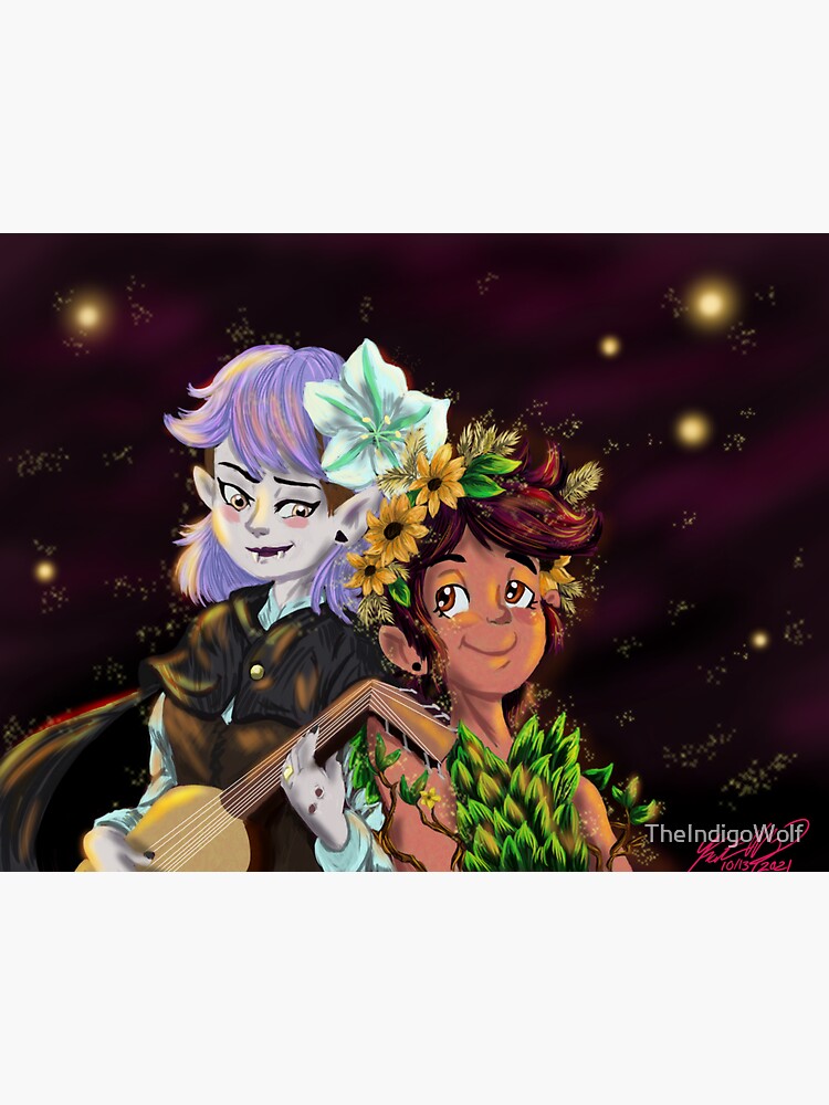 "Vampire Amity and Fae Luz" Sticker by TheIndigoWolf | Redbubble