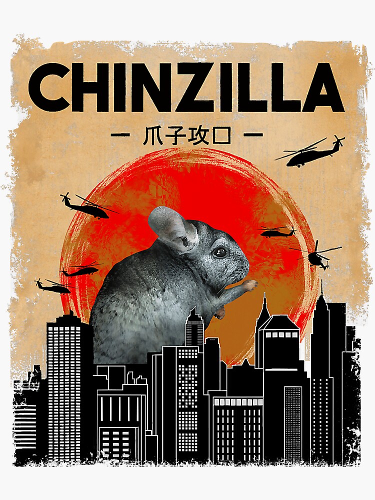 "Chinchilla Funny Chinzilla Chinchilla" Sticker by Darwin23 | Redbubble