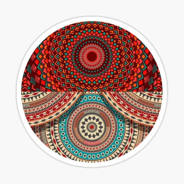 "Two mandalas in half" Sticker by goodvibes2you | Redbubble