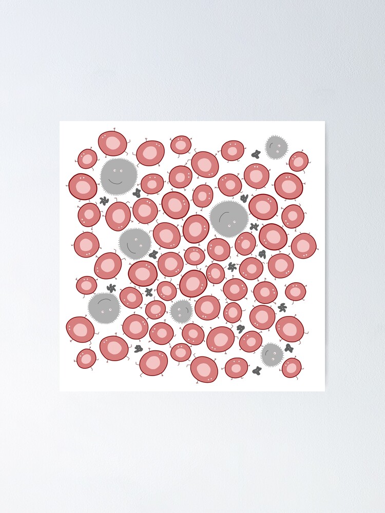 "Cute Blood Cells" Poster for Sale by fogoosherie | Redbubble